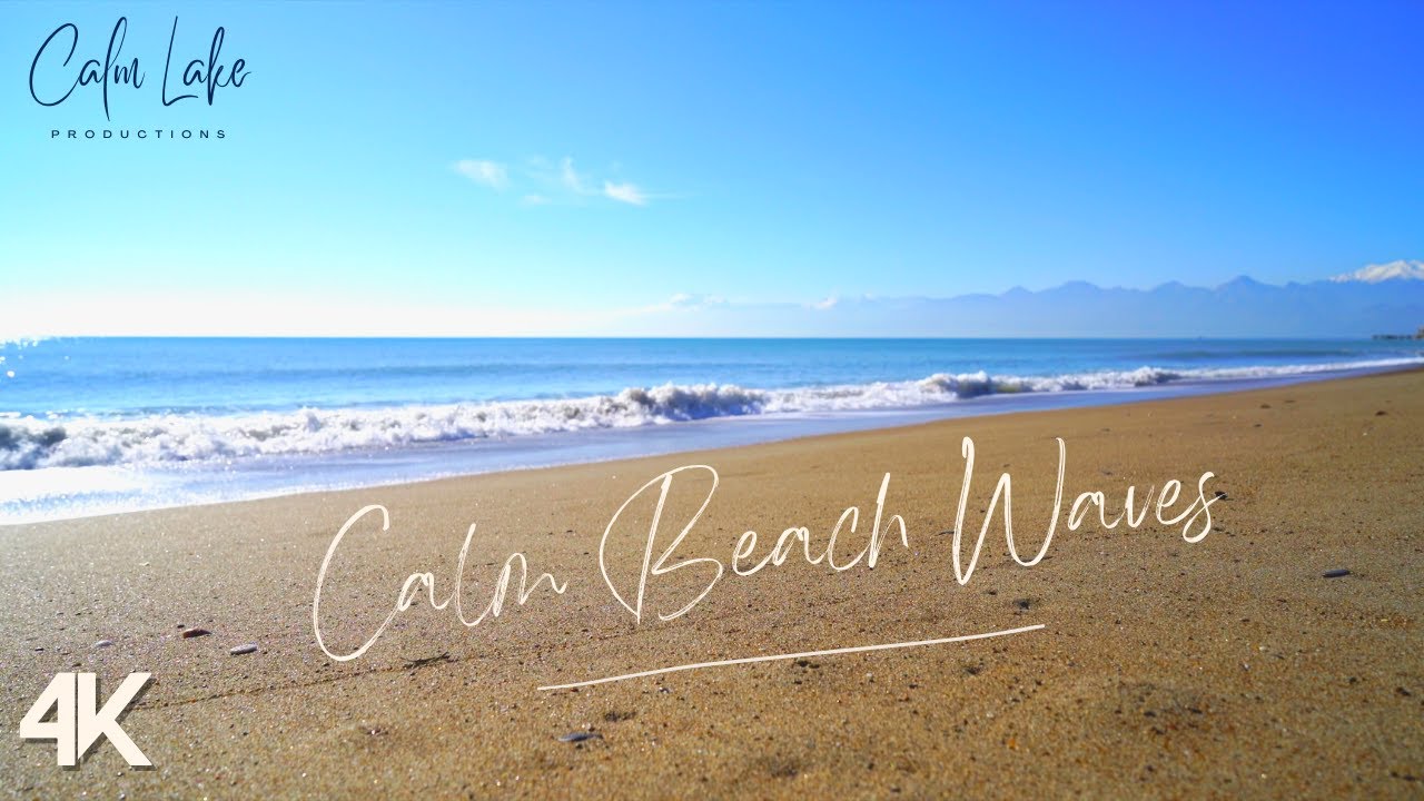 Relax and Unwind: Stunning 4K Sandy Beach Ambience - Soothing Ocean ...