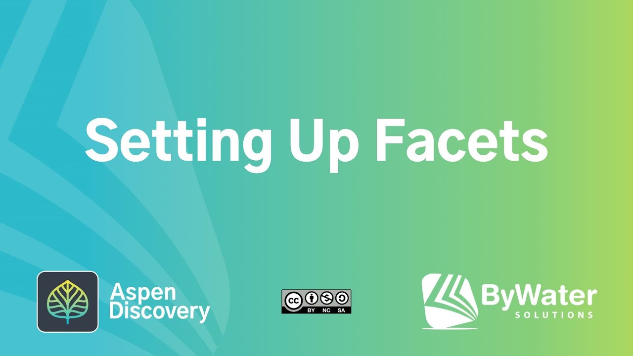 Setting Up Facets - YouTube