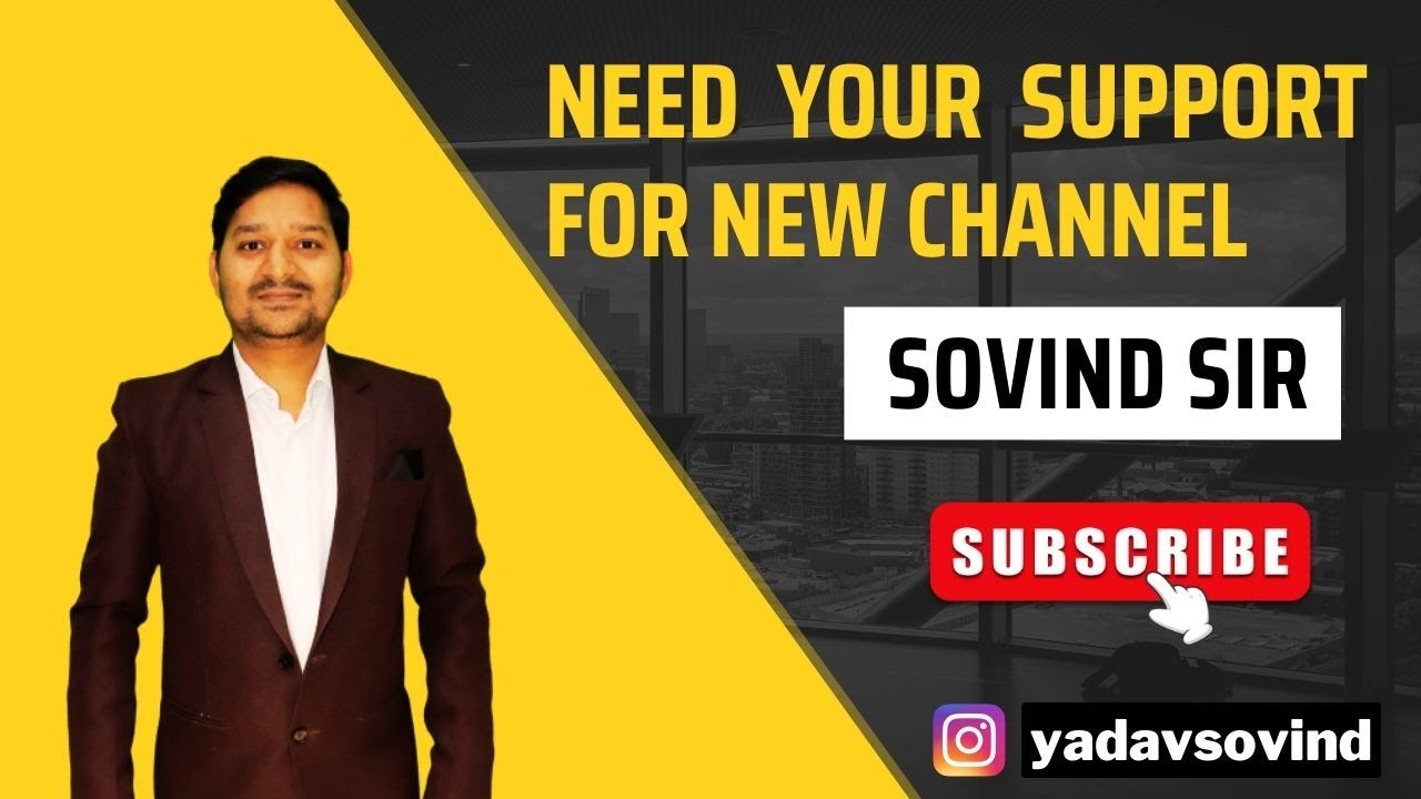NEED YOUR SUPPORT FOR NEW CHANNEL | SOVIND SIR | CHEMISTRY | MAHARASHTRA BOARD | - YouTube