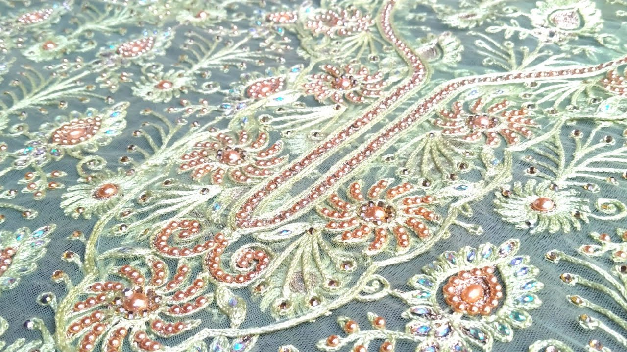 Dress stone work at home || dress design stone work ||#dress #stonework ...