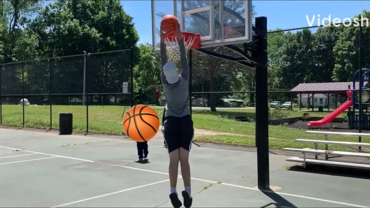 Double rim two handed dunk - YouTube