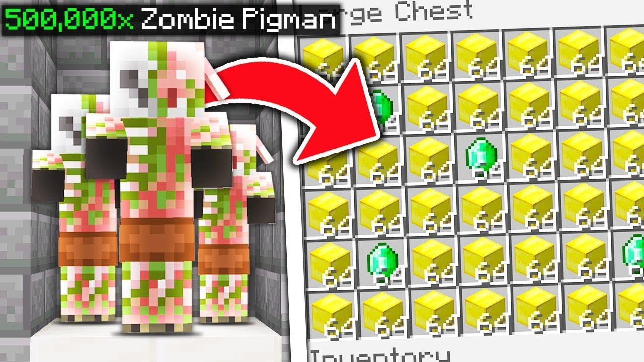 INSANE ZOMBIE PIGMAN FARM BUILD MAKES MILLIONS PER SECOND! | Minecraft ...