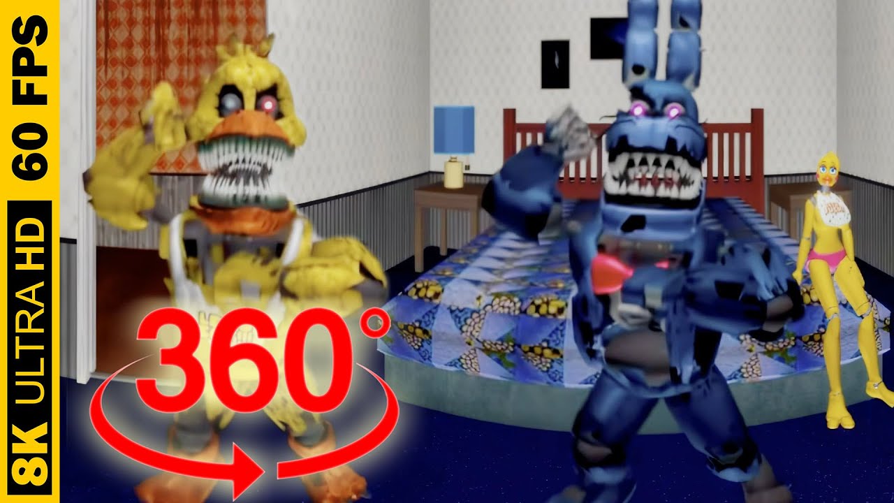 360° Video - FNAF's Gangnam Style, 8K, Remastered - YouTube