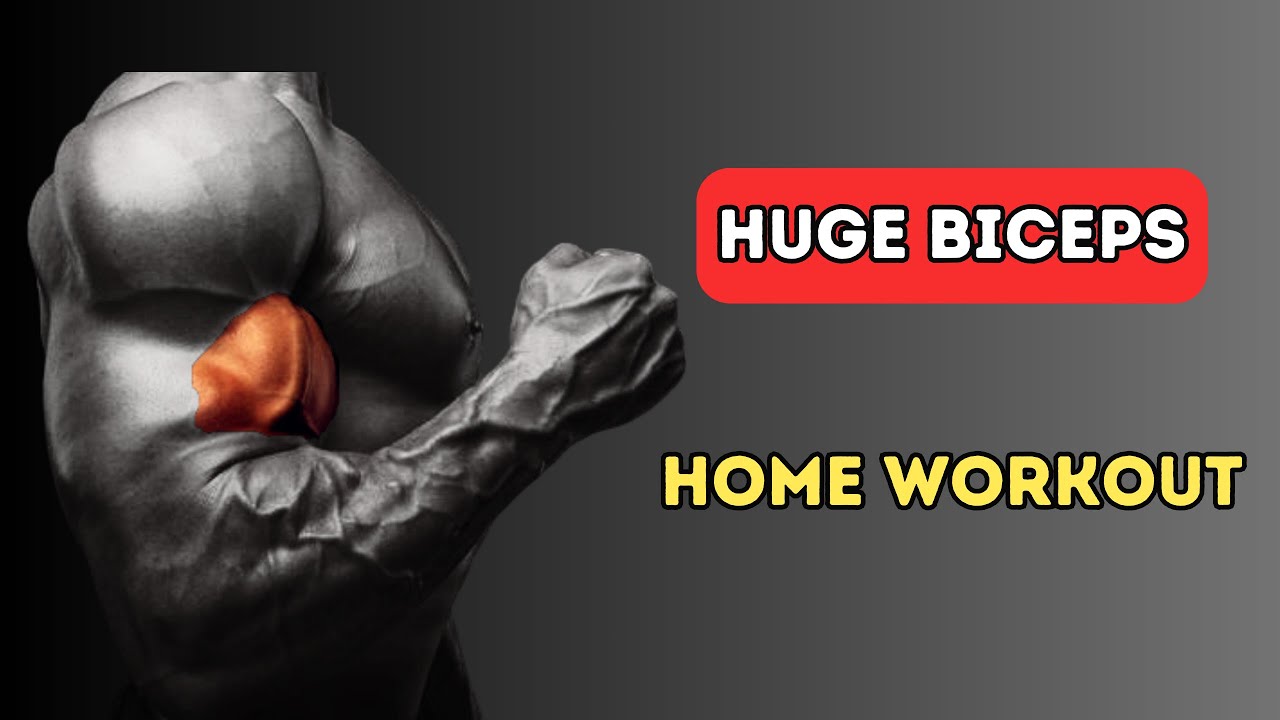Huge biceps home workout | No gym equipment - YouTube