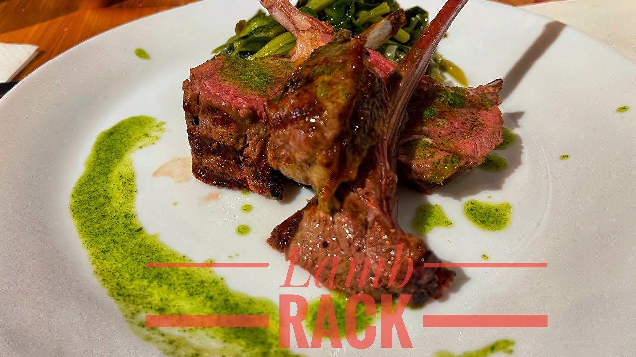 Carré di agnello con bietole saltate in padella ! Lamb rack with ...