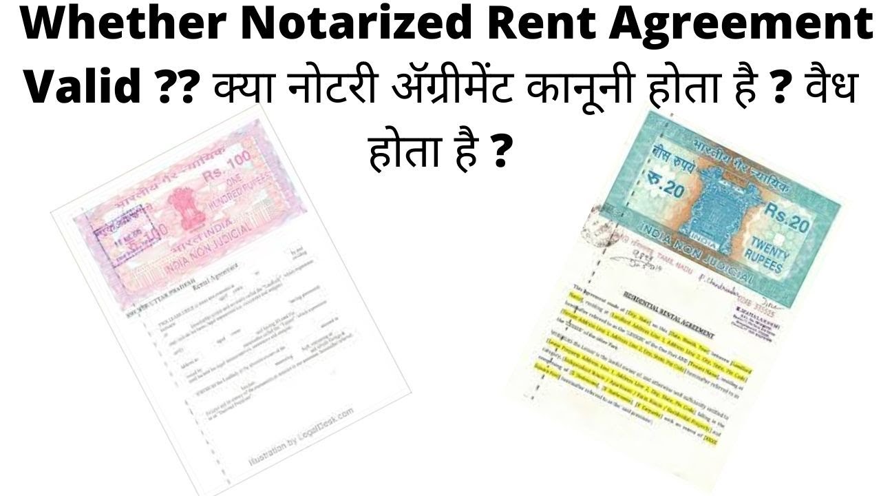 Whether Notarized Rent Agreement Valid Whether Notarized Rent Agreement Valid