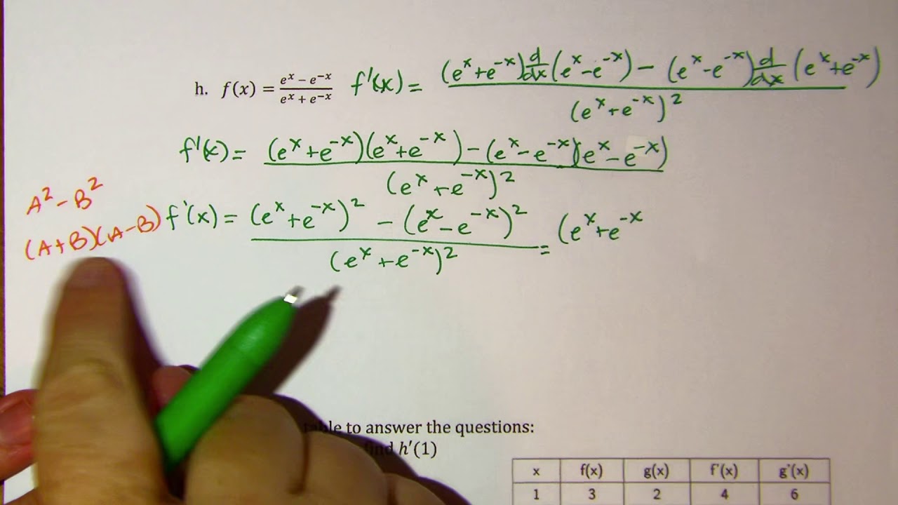 Calc 1 The Chain Rule 3 4 Part 2 - YouTube