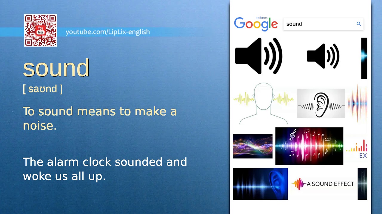 Sound : A2 level english vocabulary lesson, www.LipLix.com - YouTube