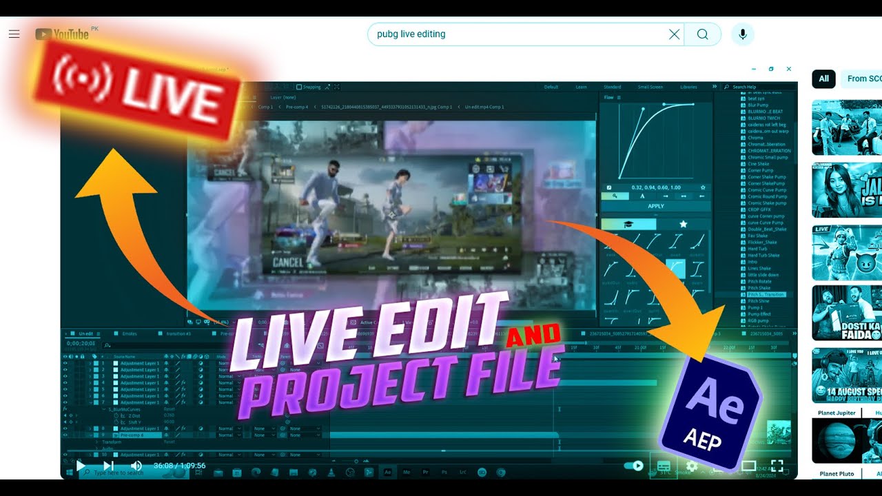 Pubg AfterEffects Coupple Lobby Editing Video ON Live Stream Full ...