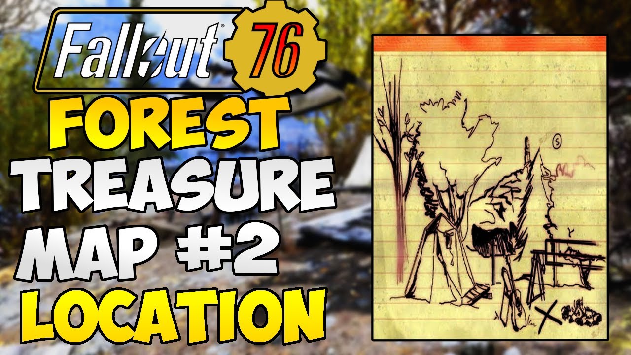 Forest Treasure Map 2 Location - Fallout 76 - YouTube