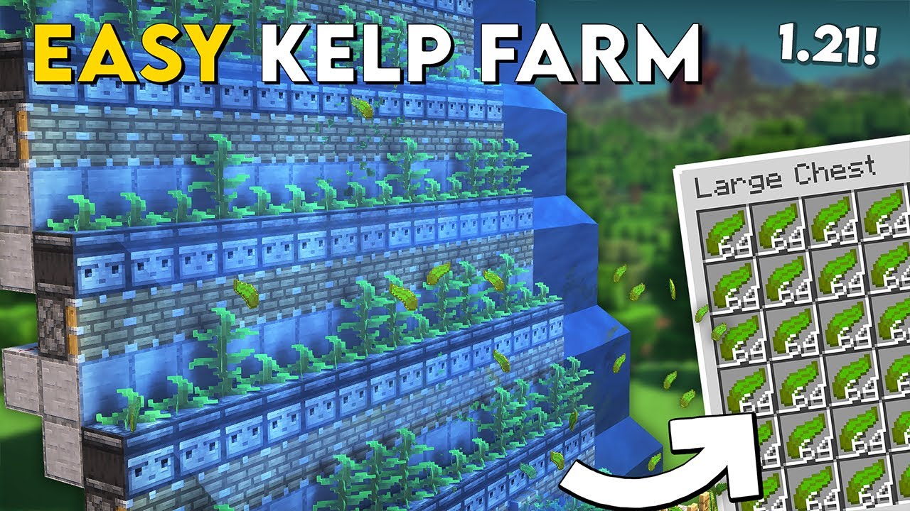 Minecraft Kelp Farm 26.1 | 1000+ Kelp/Hour (Easy & Automatic) - YouTube