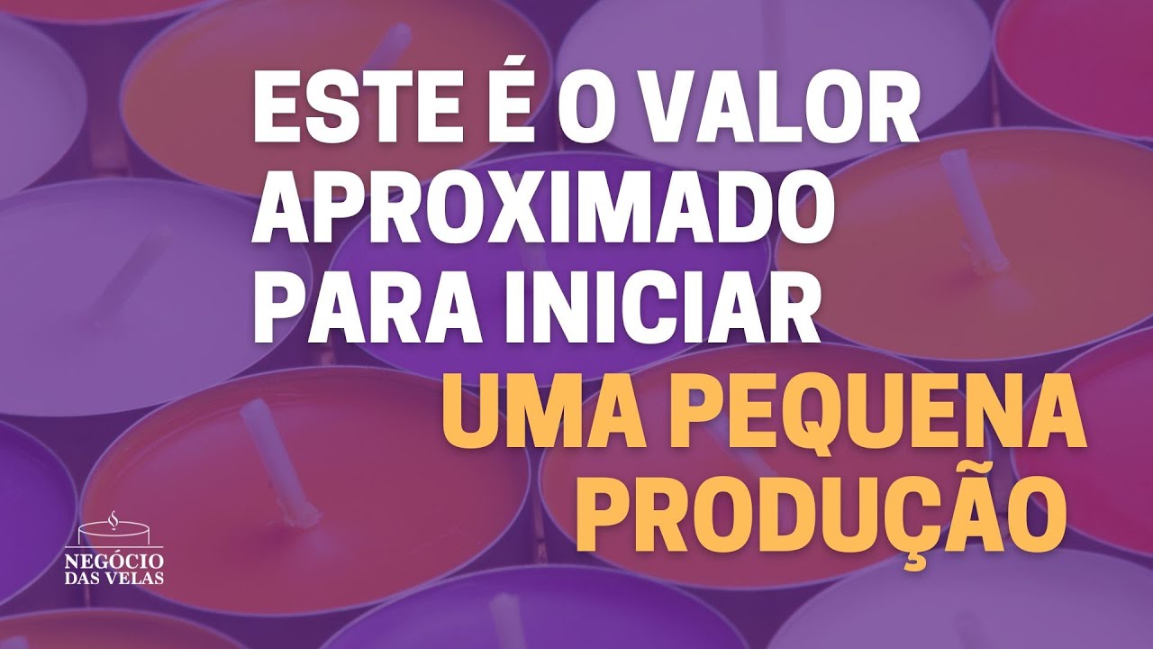 ESTE É O VALOR APROXIMADO PRA INICIAR UMA PEQUENA PRODUÇÃO - YouTube
