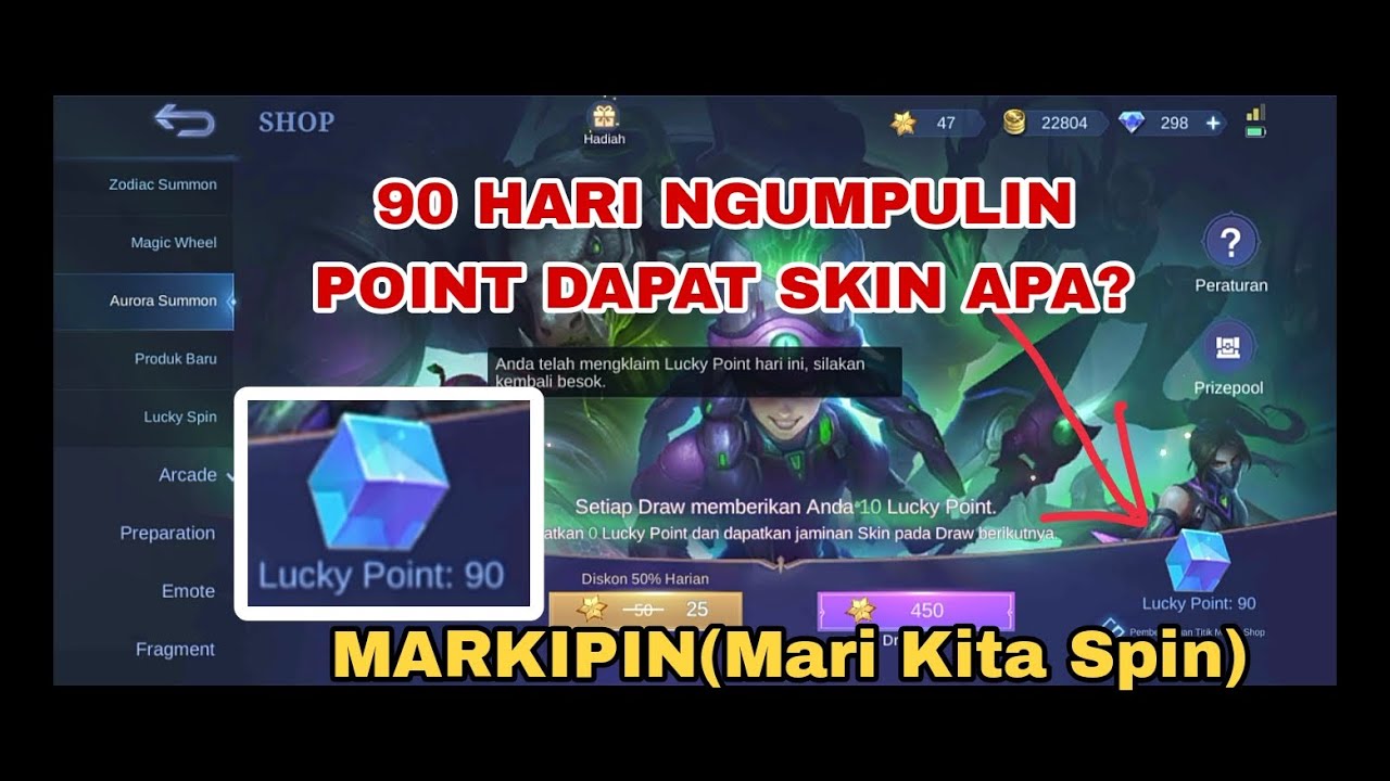 SPIN SETELAH NGUMPULIN 90 LUCKY POINT | MOBILE LEGEND - YouTube