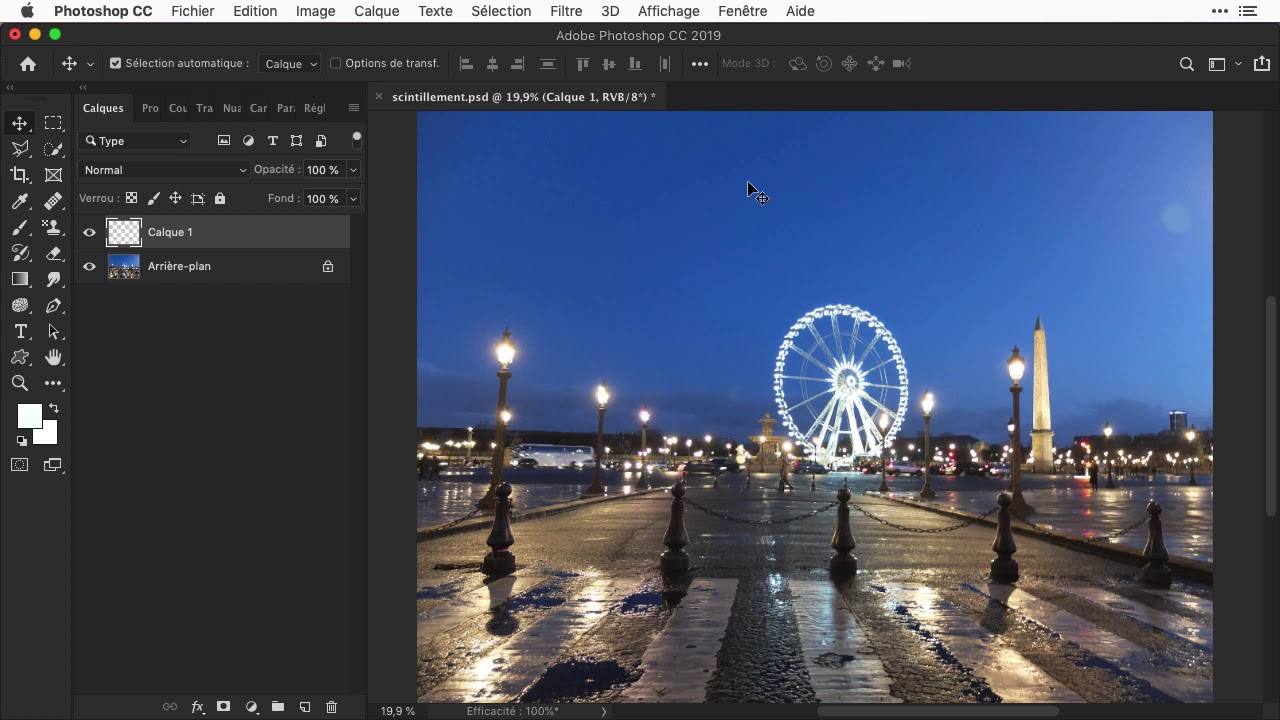 Créer un effet de scintillement sur une photo - YouTube