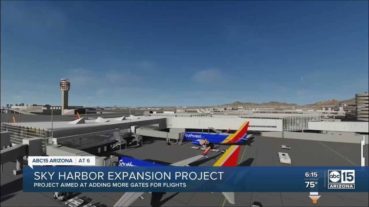 Major expansion project on track at Sky Harbor - YouTube