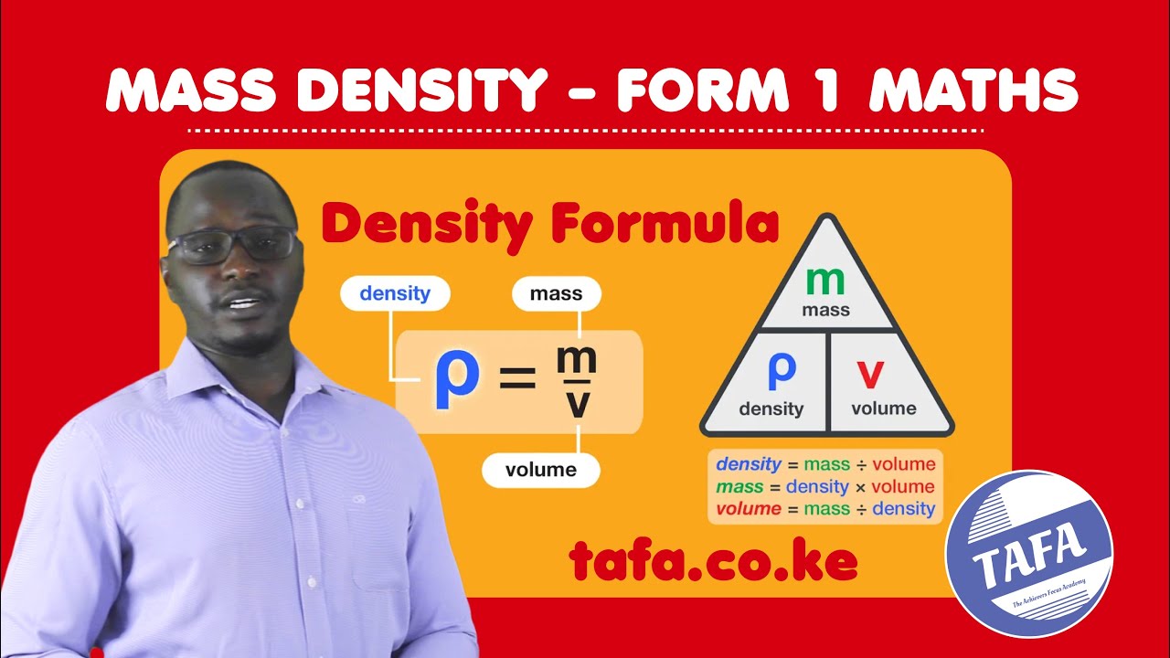 FORM 1 MATHEMATICS - MASS, WEIGHT AND DENSITY - THE ACHIEVERS FOCUS ...