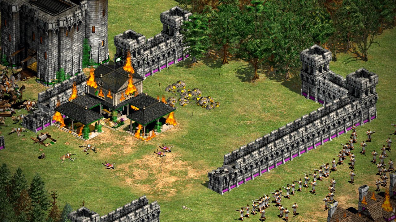 The Walls Have their Own Walls | 4v4 | Age of Empires 2 - YouTube