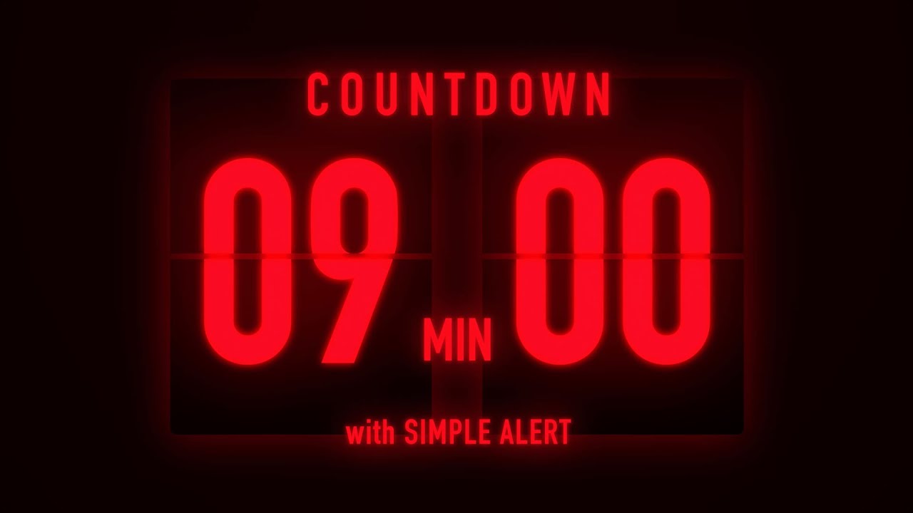 9 Minute Flip Clock Timer / With Simple Alert 🚨 - YouTube