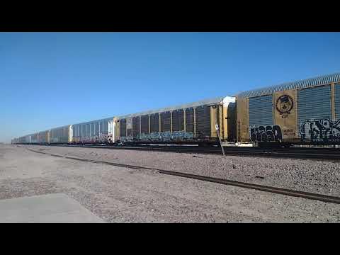 Monster WB UP Autoracks Train At Daggett Ca! #bigbossrailfanner - YouTube