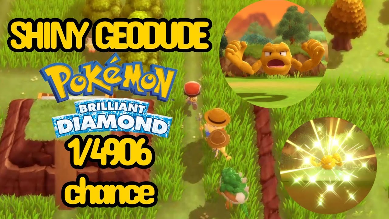 Shiny Geodude - Pokemon Brilliant Diamond - Random Encounter 1/4902 ...