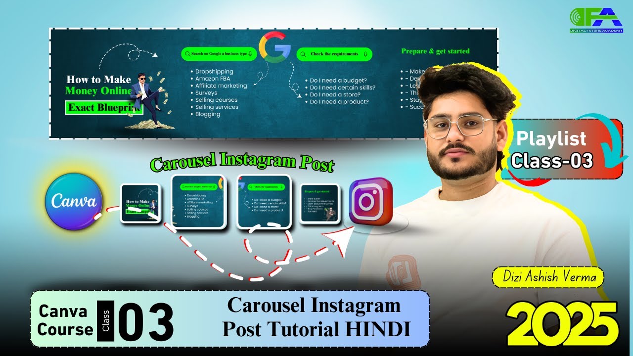Class-03 | Canva Carousel Tutorial | carousel instagram post tutorial canva - YouTube
