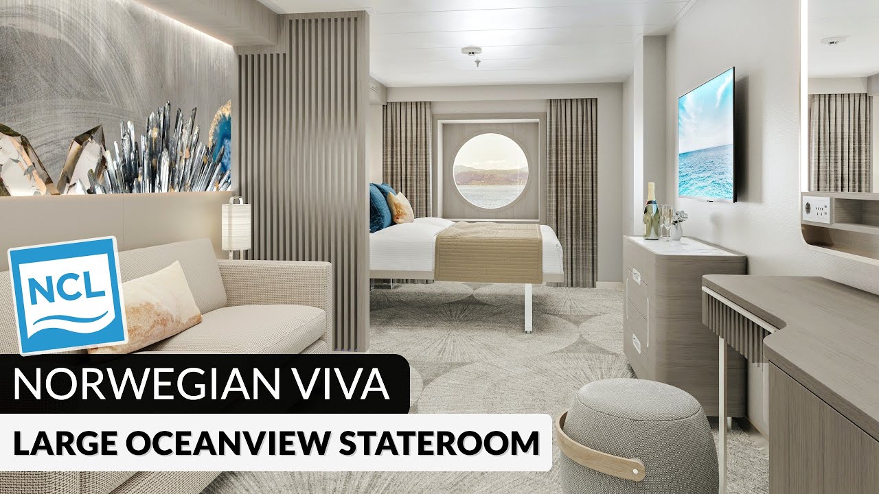 Norwegian Viva | Oceanview Stateroom with Round Window Tour & Review 4K ...
