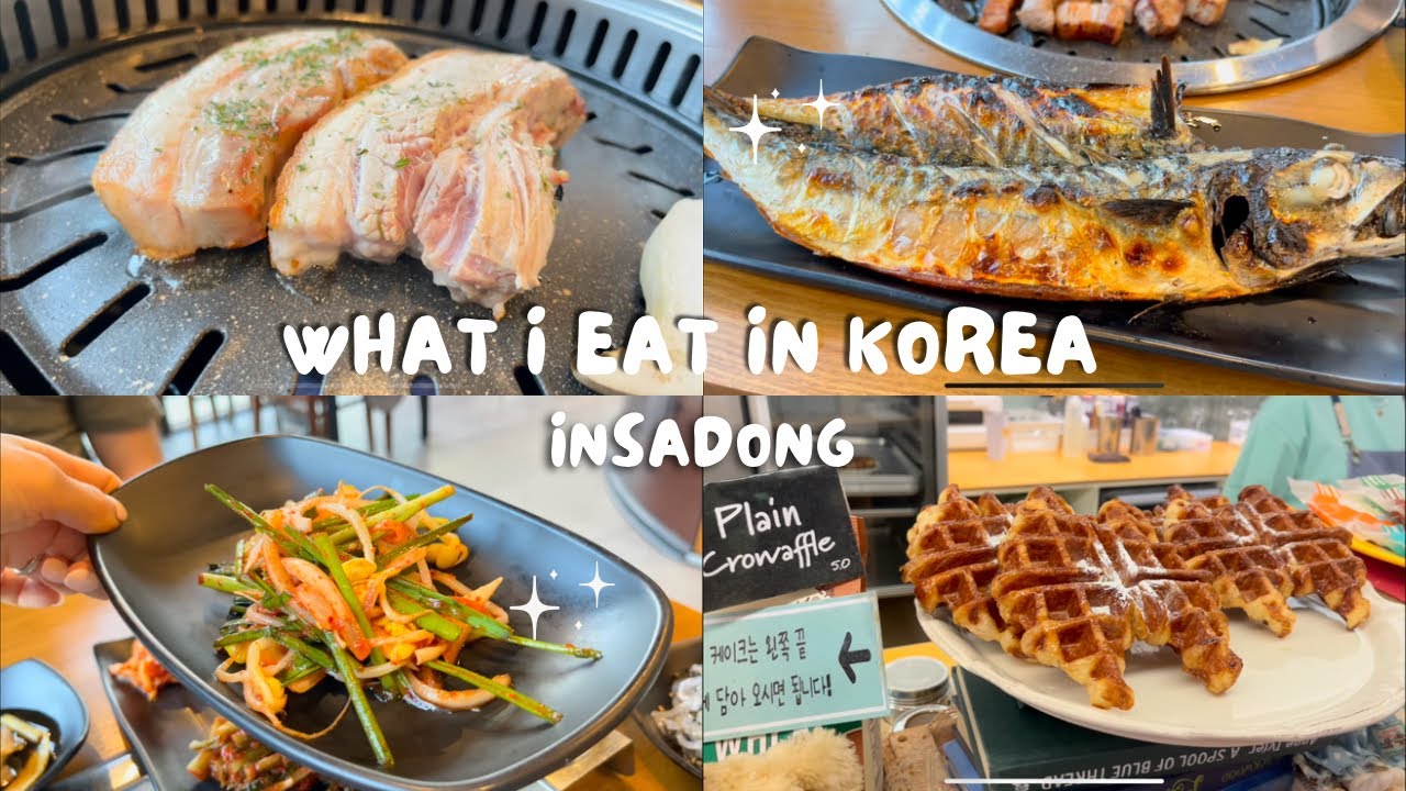 What I eat in Korea | Insadong - YouTube