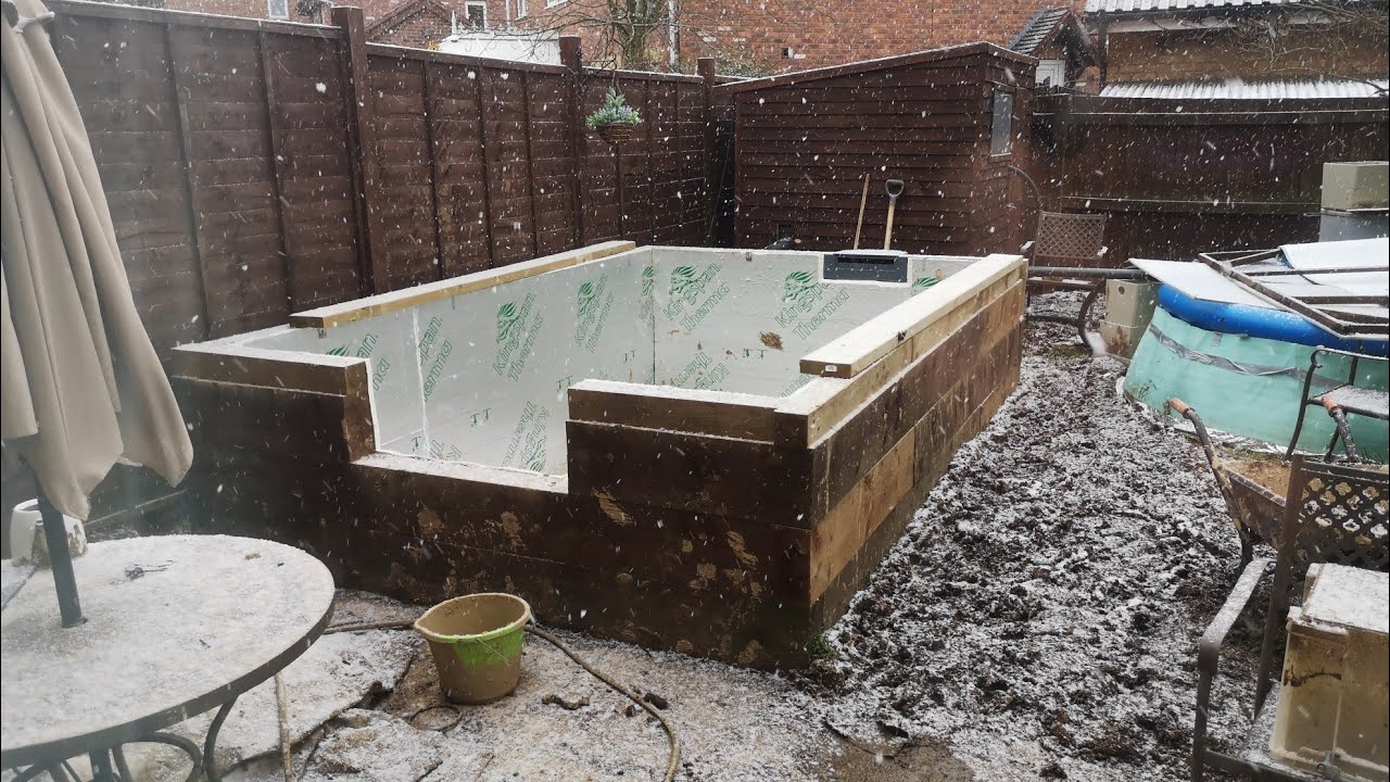 Sleeper Pond Rebuild Part 4 - rebar, insulation & skimmer - YouTube