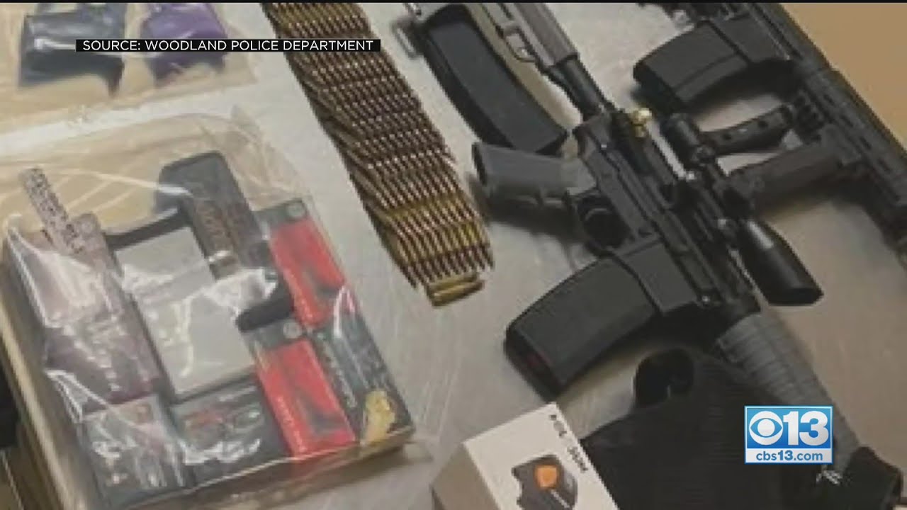 Large Weapons Cache Seized From 19 Year Old In Woodland - YouTube