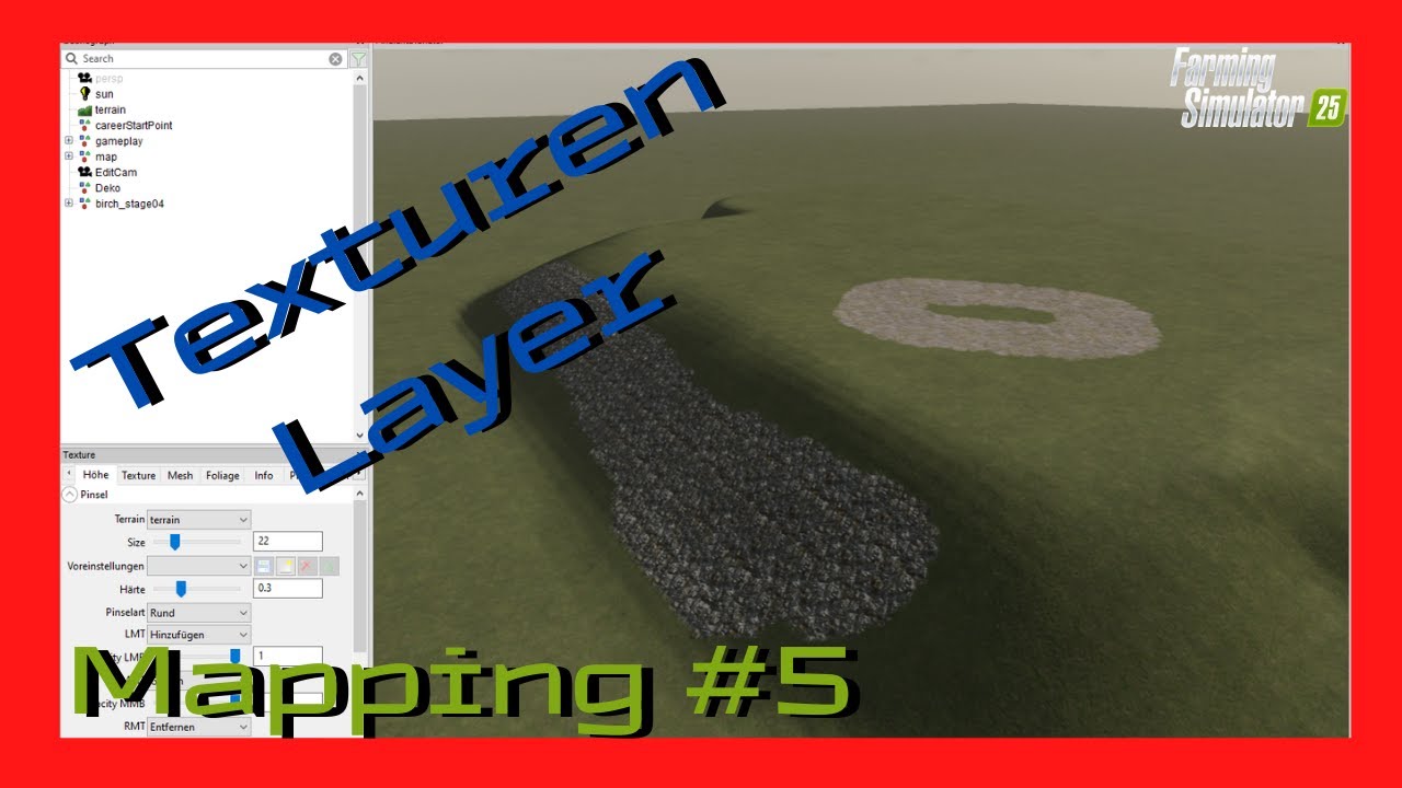 FS25 - Mapping Tutorial 005 - Texturen / Layer #tutorial - YouTube