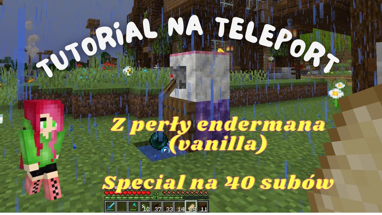 Tutorial na teleport z perłą endermana (vanilla) 1.20.4 - YouTube