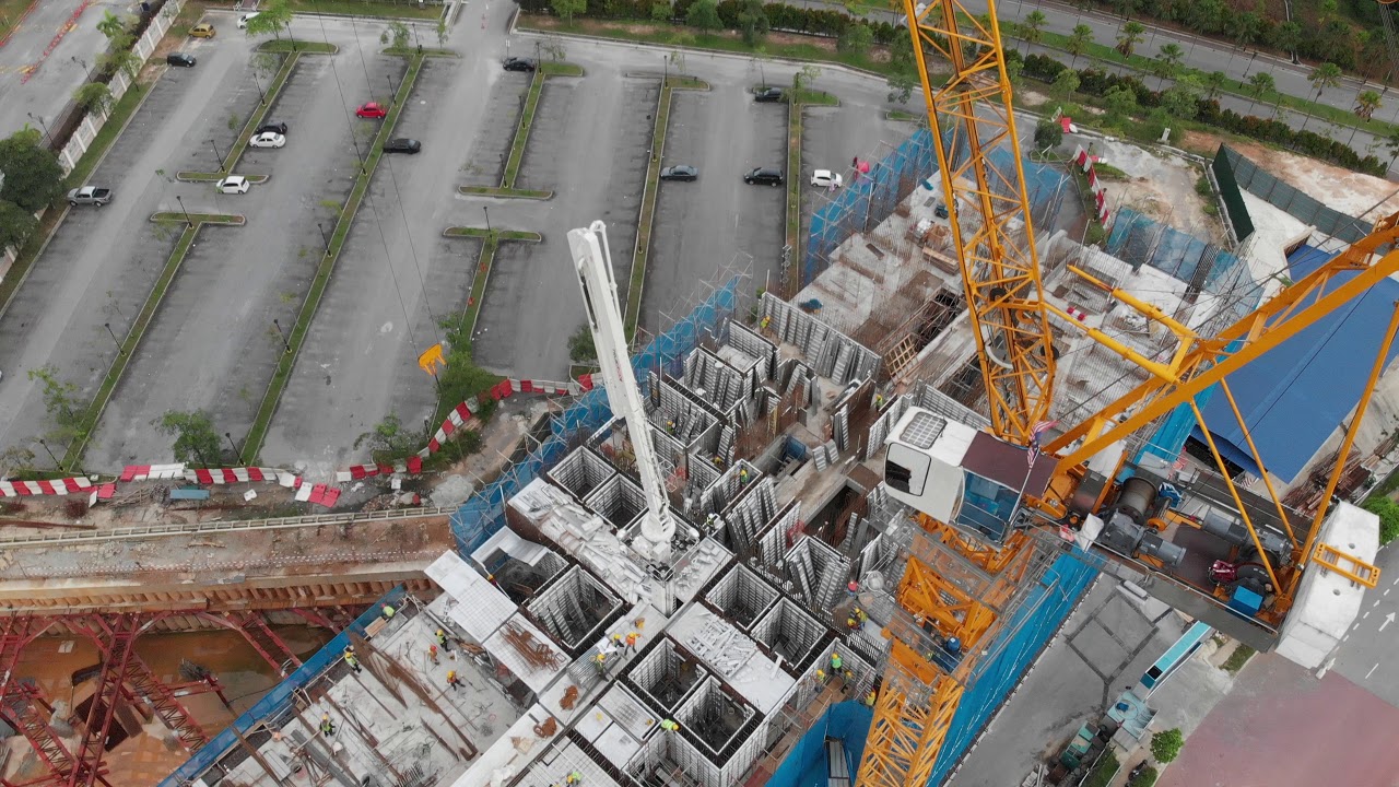 Tourism landmark, Timelapse of skyline of KL aerial with KL ...