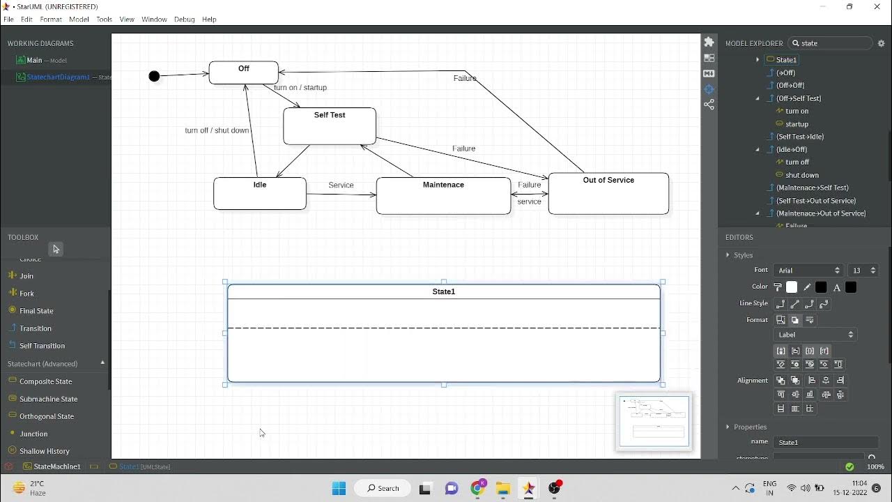 State Machine Diagram for Bank ATM - YouTube