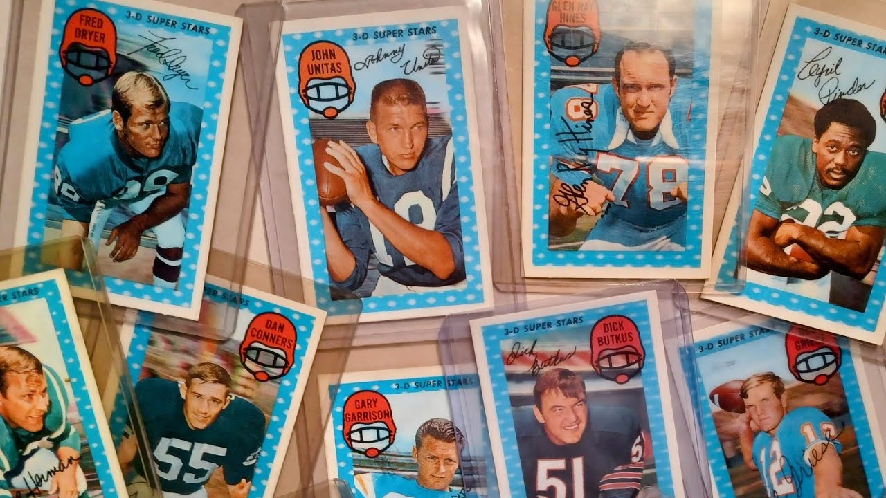 My Childhood Collection of Vintage 1971 Kelloggs 3-D NFL Football Cards ...