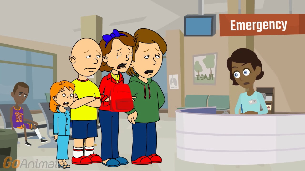 Caillou calls the new baby Stupid - YouTube