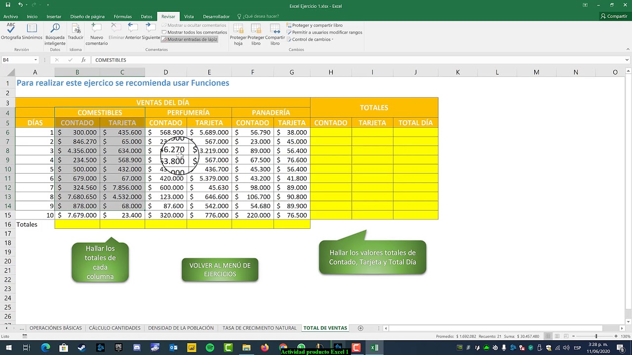 Ejercicio excel basico 1 - YouTube