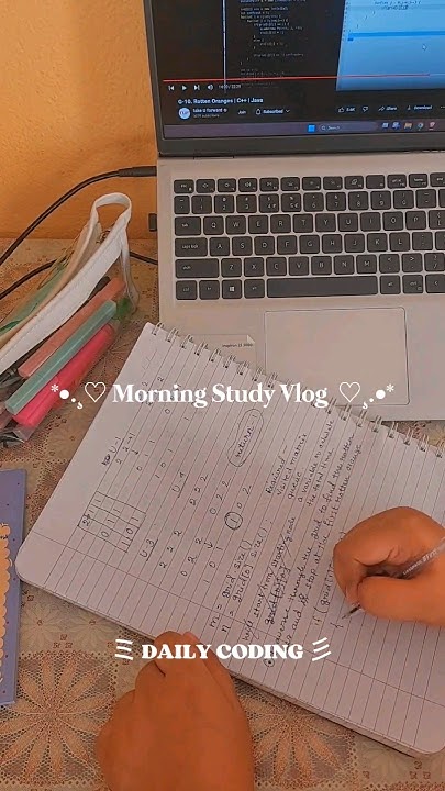 Morning Study Vlog 💗 | Daily Coding 👩🏻‍💻#shorts #studyvlog #studymotivation #coding #codewithme ...