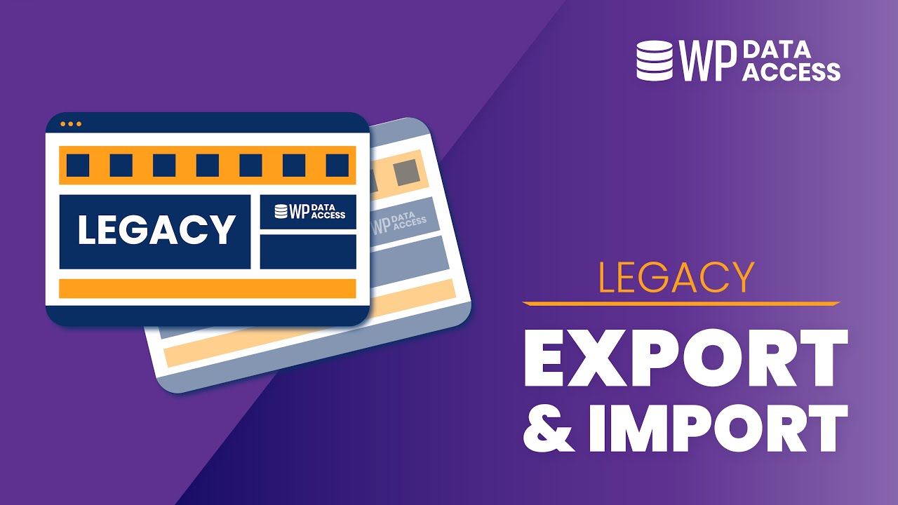 Legacy: Export and import table data - YouTube