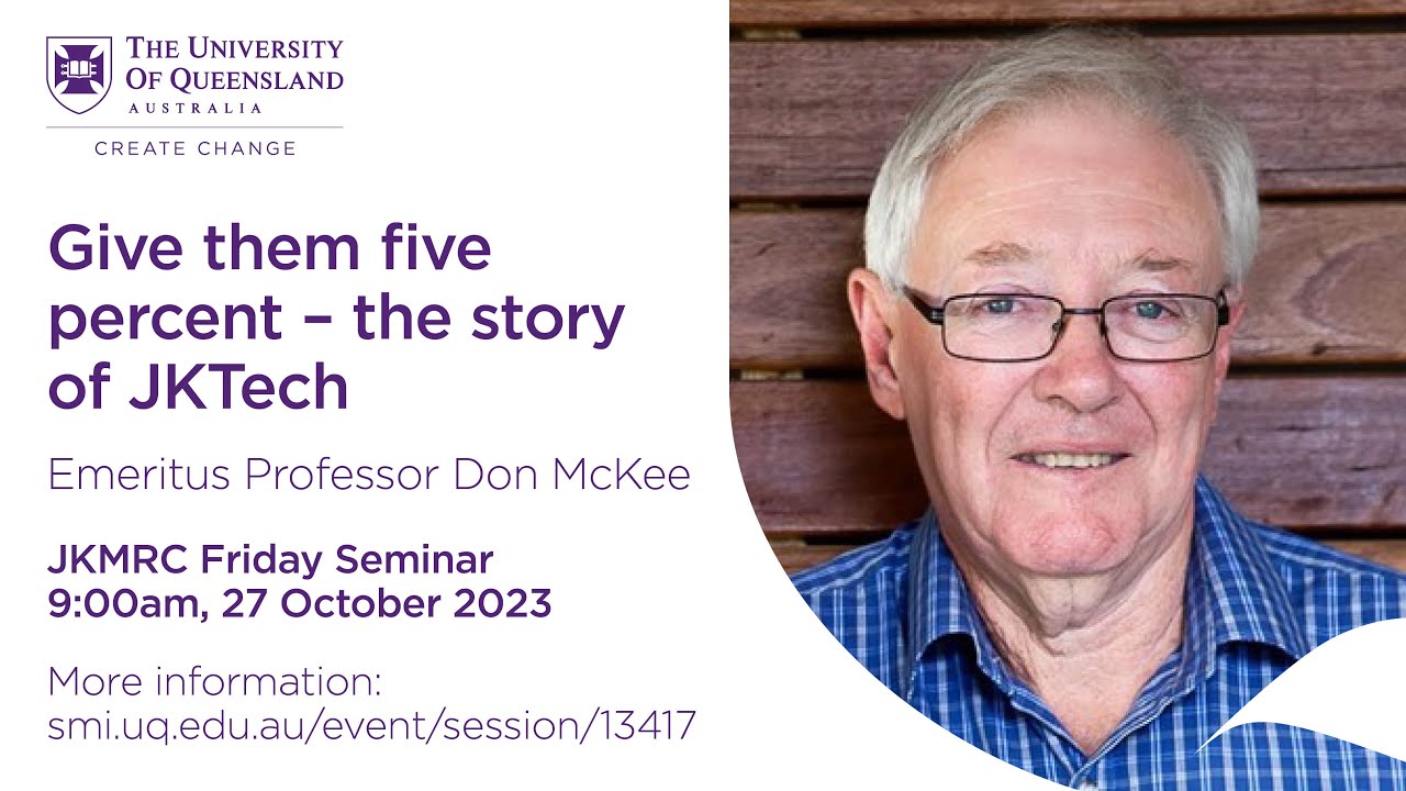 Give them five percent - the story of JKTech - Don McKee - YouTube