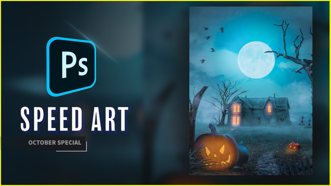 How To Edit Photo In Photoshop | Halloween Concept Art | Speed Art ...