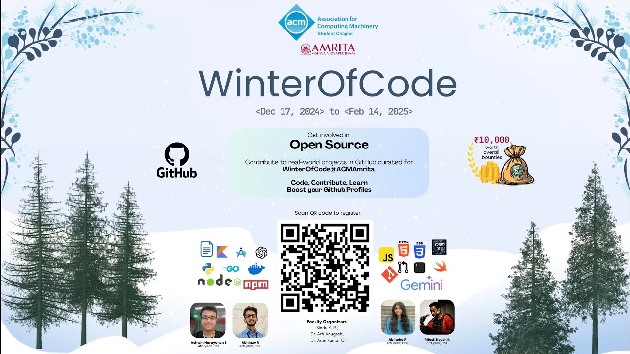 Orientation | WinterOfCode @ ACM, Amrita Vishwa Vidyapeetham, Coimbatore. - YouTube