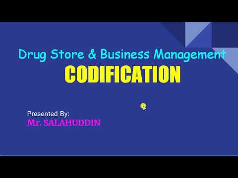 CODIFICATION OF VARIOUS ITEMS OF DRUG STORE - YouTube