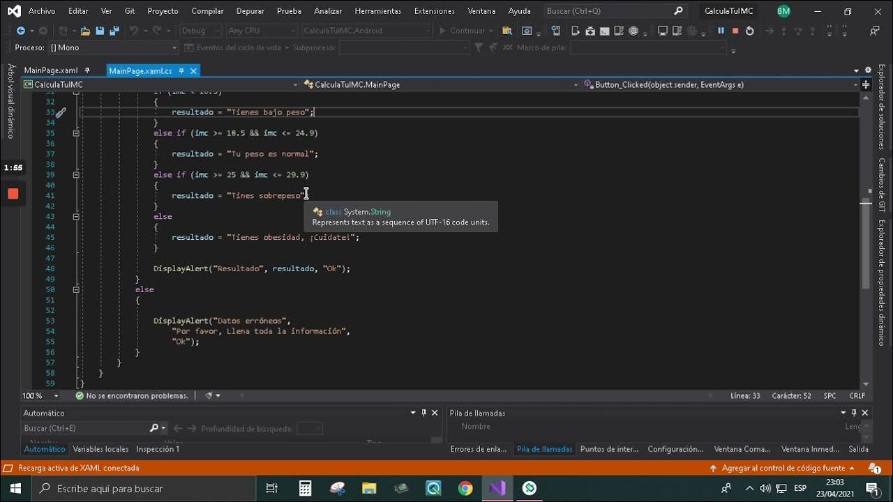 Creación de Aplicación Móvil - Microsoft Visual Studio 2019 (Xamarin ...