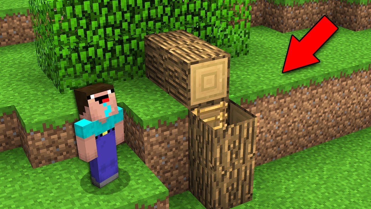 NOOB FOUND THE STRANGEST TREE WITH SECRET ENTRANCE! Minecraft - NOOB vs ...