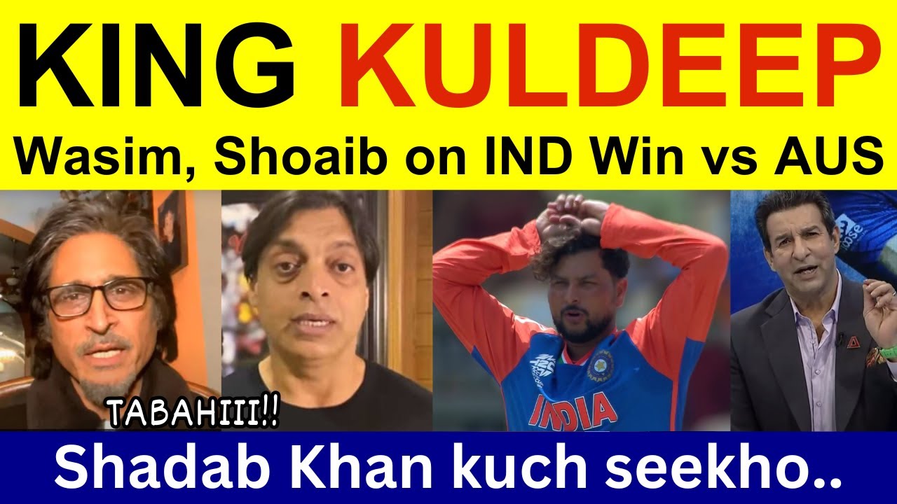 Ramiz Raja And Wasim Akram On Kuldeep Yadav Bowling Today Vs Aus Pak