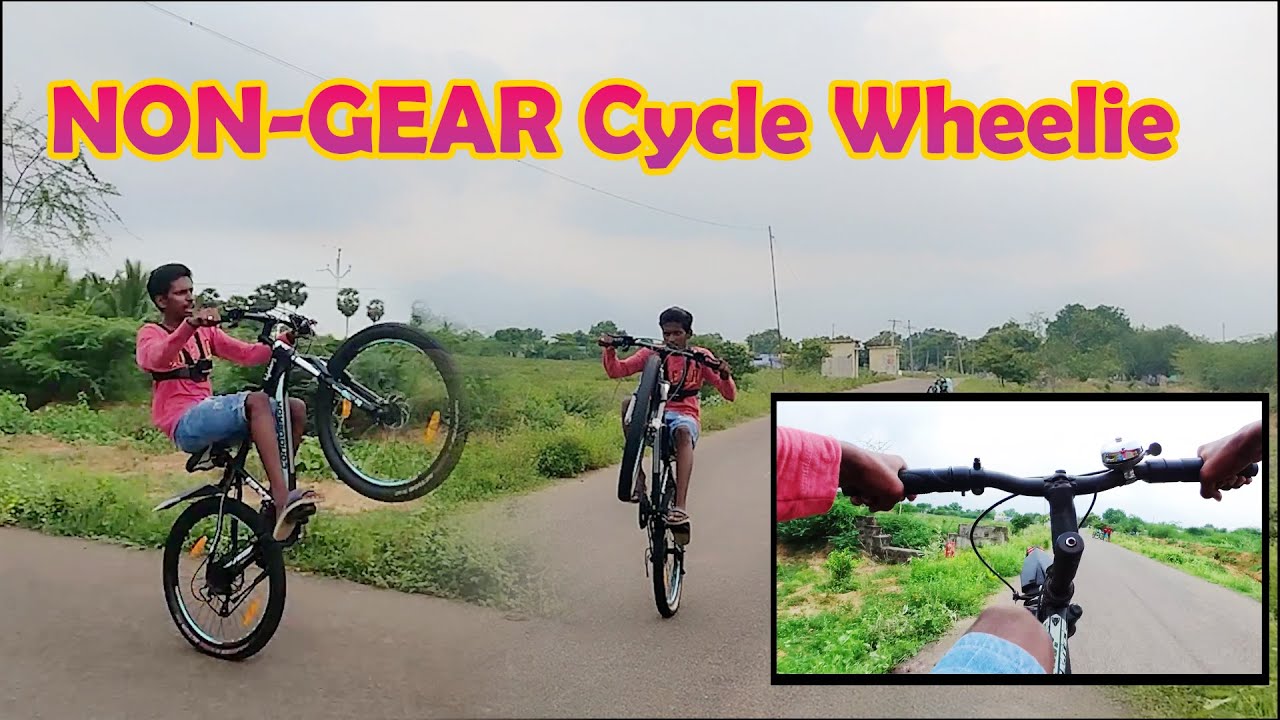 How to wheelie in NON- GEAR cycle ⚡ || |Tamil | Tutorial || || Learning ...