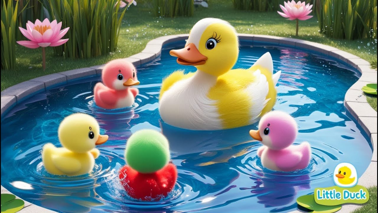 LITTLE DUCK, WADDLE AND QUACK | DUCK SONG | NURSERY RHYMES | KIDS SONG ...