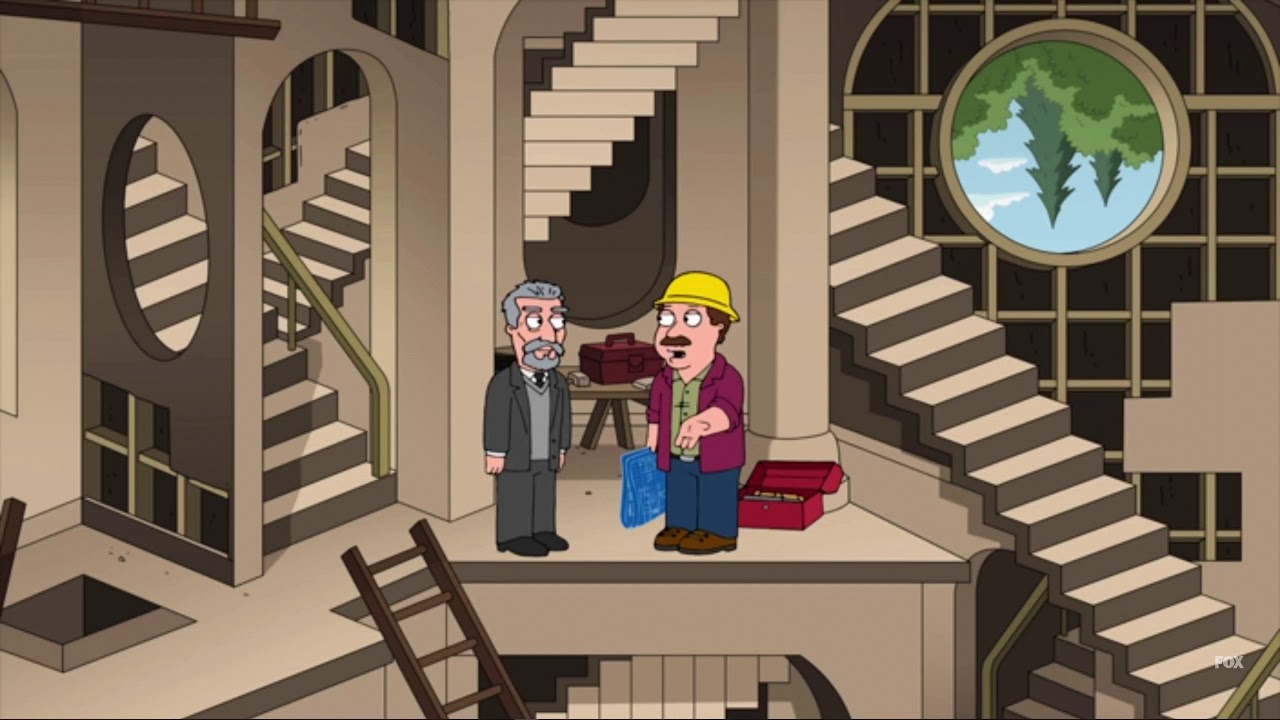 Family Guy - M. C. Escher Floor Plan - YouTube