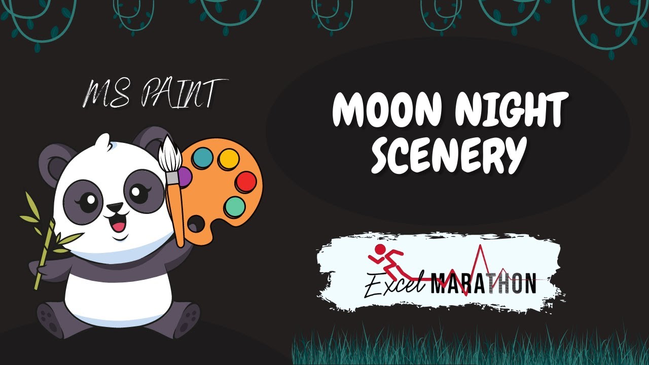 How to create Moon Scenery in Microsoft paint |#excelmarathon - YouTube