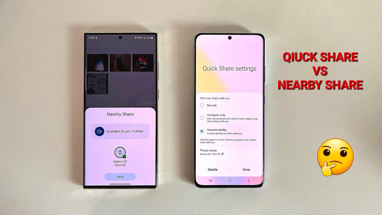 QUICK SHARE VS NEARBY SHARE. Which file sharing app is faster? - YouTube